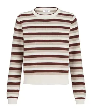 Brunello Cucinelli Striped Cotton Sweater