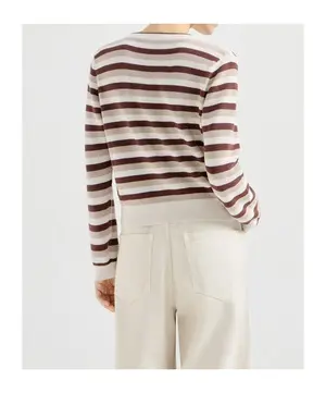 Brunello Cucinelli Striped Cotton Sweater