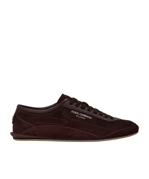 Dolce & Gabbana Dark Brown Suede Lowtop Casual Shoes - No