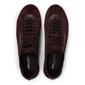 Dolce & Gabbana Dark Brown Suede Lowtop Casual Shoes