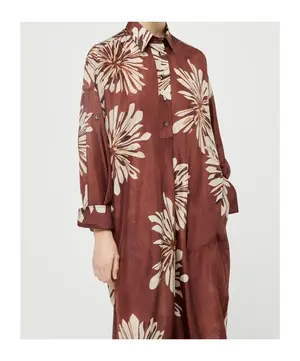 Brunello Cucinelli Bloom-print Monili-detail Maxi Dress