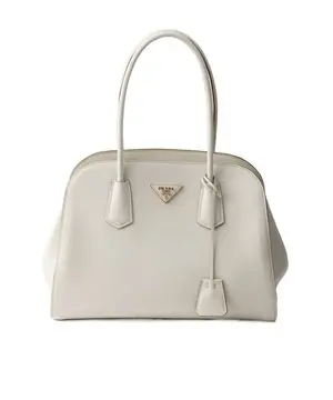 Prada Medium Leather Tote Bag - White