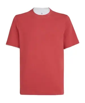 Brunello Cucinelli Crew-neck Layered T-shirt