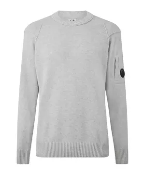 C.P. COMPANY Knit Crew Neck Sweater - Gray