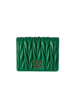 Miu Miu Small Matelassé Nappa Leather Wallet