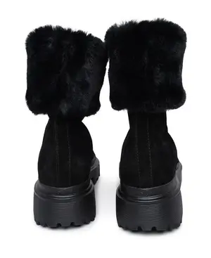 Hogan Faux-fur Detailed Boots