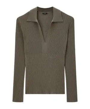 JOSEPH Long-sleeved Ribbed Knit Sweater
