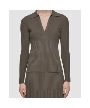 JOSEPH Long-sleeved Ribbed Knit Sweater