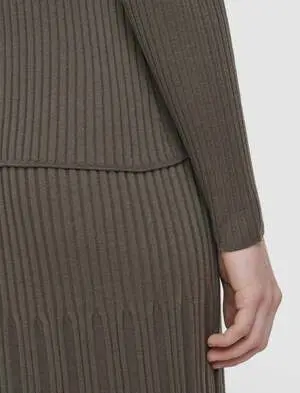 JOSEPH Long-sleeved Ribbed Knit Sweater