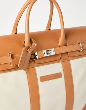 Brunello Cucinelli Leather-trimmed Canvas Holdall