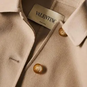 Valentino Garavani Short Lapel Wool Coat