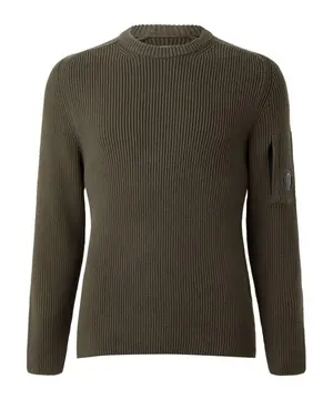 C.P. COMPANY Neck Knit Sweater - Black