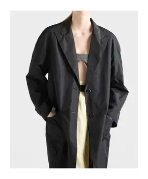 Prada Single-breasted Technical Taffeta Coat