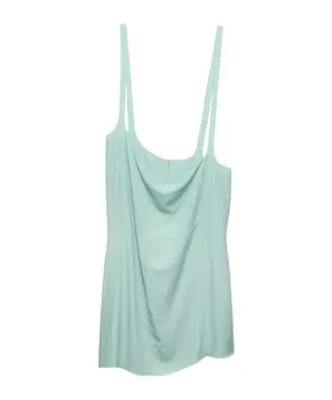 Prada Crepe Skirt With Suspender Straps - Green