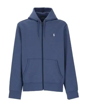 Polo Ralph Lauren Pony Embroidered Zipped Hoodie - Blue