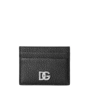 Dolce & Gabbana Solid Color Card Holder - Black