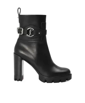CHRISTIAN LOUBOUTIN Solid Color Ankle Boots - Black