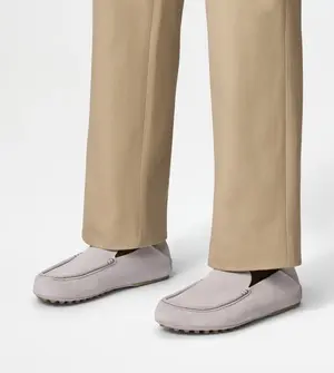 TOD'S Round Toe Loafers With Logo Detailing