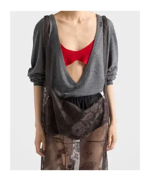 Prada Crepe De Chine Sleeveless Top