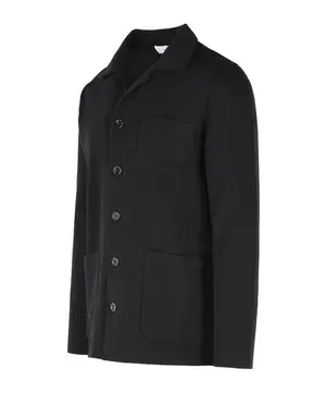 LARDINI Patch Pocket Knitted Jacket