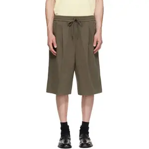 Fear Of God Drawstring Pleated Shorts - Moss