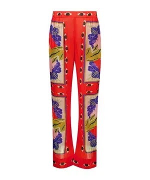 Farm Rio Graphic Print Elastic Waist Pants