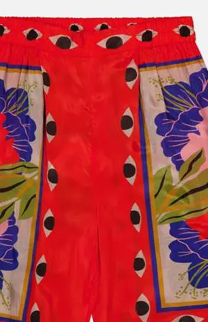 Farm Rio Graphic Print Elastic Waist Pants