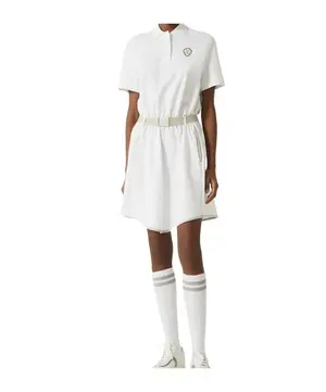 Brunello Cucinelli Cotton-blend Polo Dress With Logo Embellishment