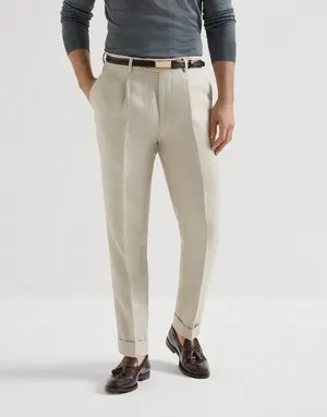 Brunello Cucinelli Pleated Hopsack Trousers