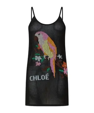 Chloé Embellished Strappy Top - Black