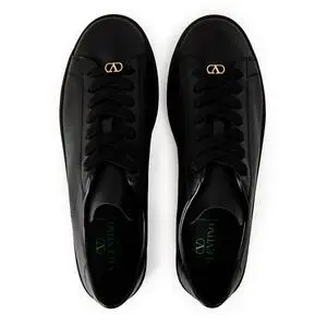 Valentino Garavani Glossy Leather Low-top Sneakers