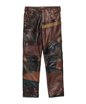 Prada Patchwork Leather Pants - Black