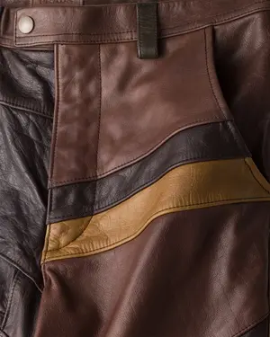 Prada Patchwork Leather Pants