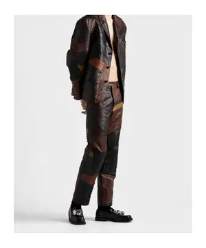 Prada Patchwork Leather Pants