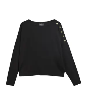 Barbour Knit Top With Button Detailing - Black