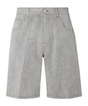 Fendi Denim Shorts With Belt Loops - Grey
