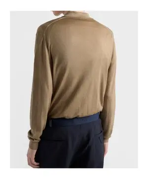 Prada Wool And Silk Polo Sweater
