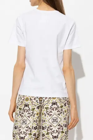 Tory Burch Logo-patch Cotton T-shirt