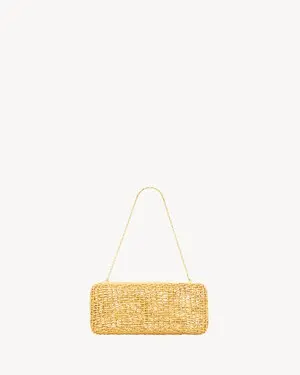 Saint Laurent Evening Clutch In Woven Metal