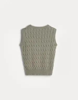 Brunello Cucinelli Cable Knit Cotton Vest