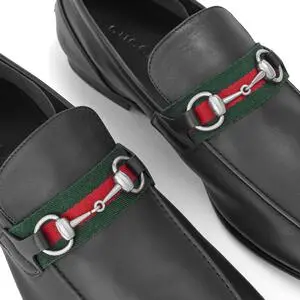 Gucci Leather Horsebit Loafers
