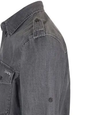 Isabel Marant Étoile Logo Embroidered Long-sleeved Denim Shirt