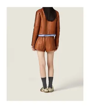 Miu Miu Nappa Leather Shorts