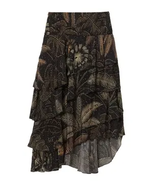 FARM RIO Farm Rio Tiered Midi Skirt