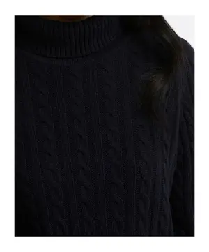 Barbour Cable Knit Turtleneck Sweater