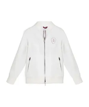 Brunello Cucinelli Cotton-blend Bomber Jacket With Logo Detail