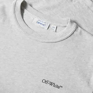 Off-White Light Heather Grey Crew-neck Short-sleeve Tee
