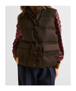 Prada Quilted Stand Collar Vest