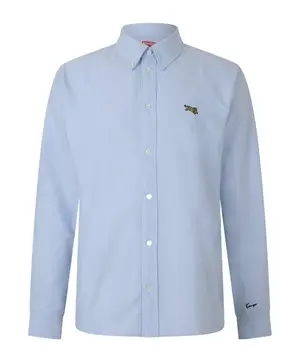 Kenzo Light Lapel Long-sleeve Shirt - Blue