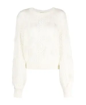 TWINSET Feather-detail Cable-knit Jumper